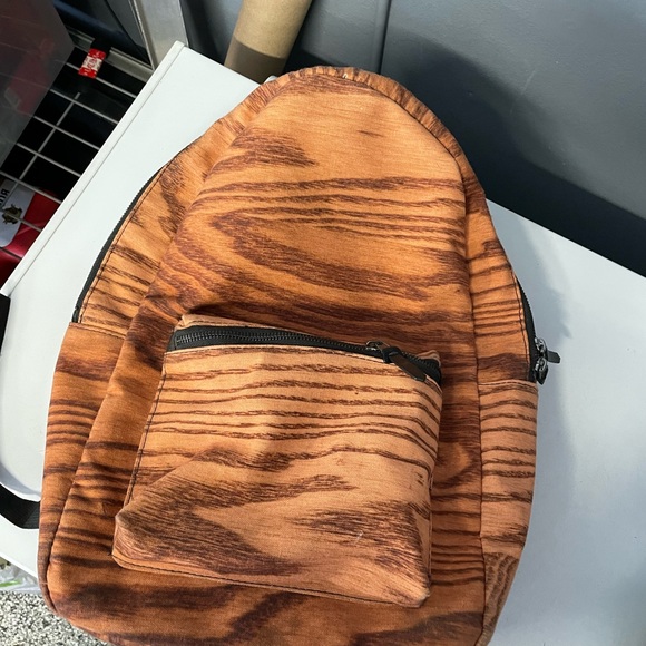 Bags | Brown Patterned Mens Backpack | Poshmark